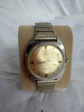 Timex | Accessories | Timex Mens Silver And Champagne Dial Electric ...